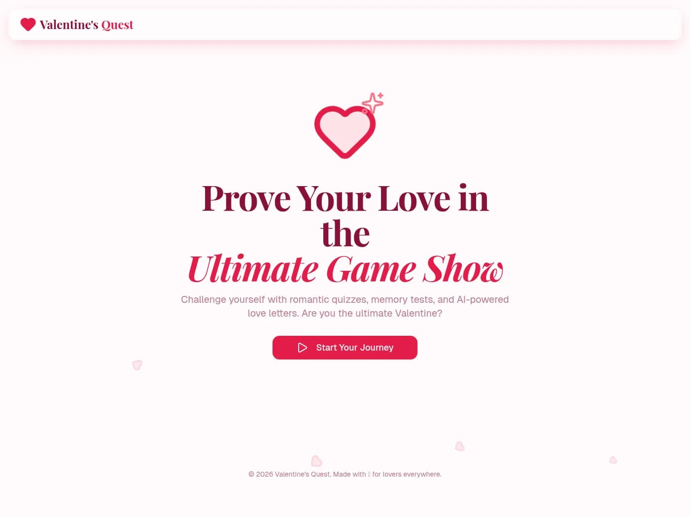 Valentines Game Show