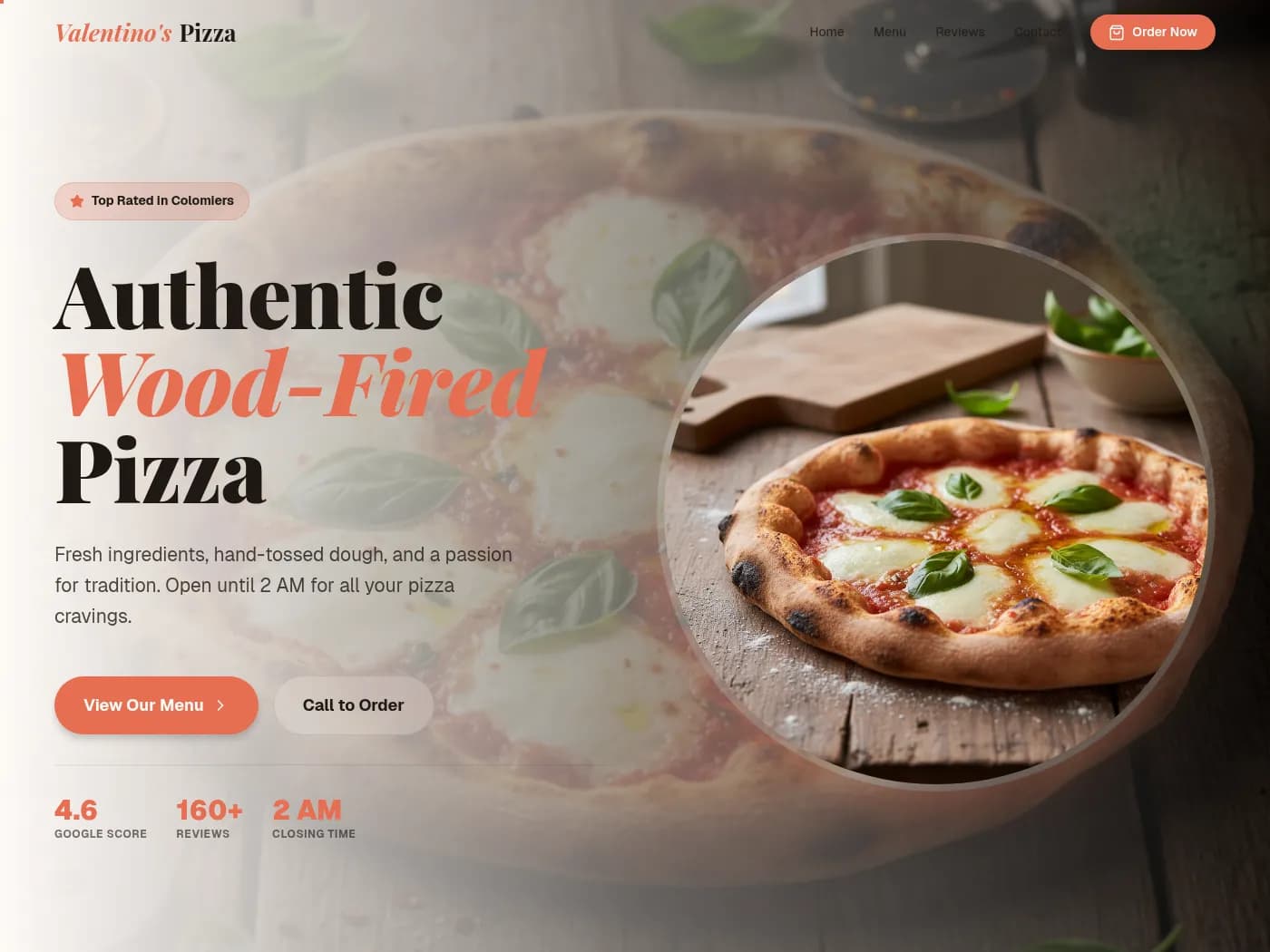 Valentino's Pizza Web