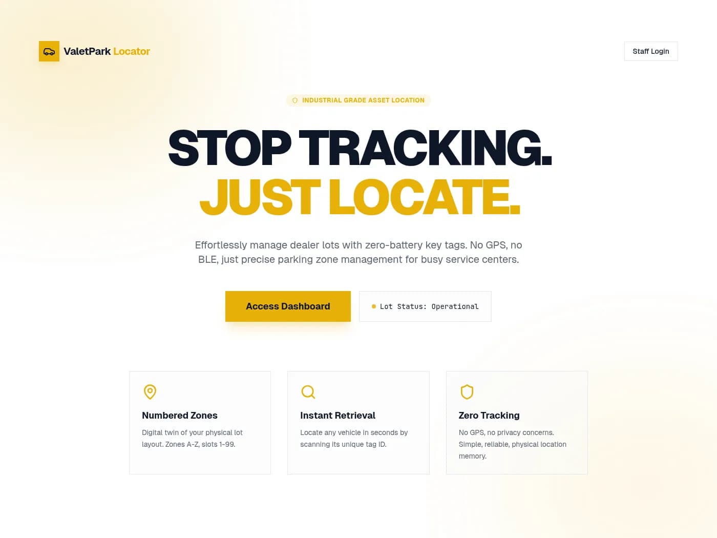 Valet Park Locator