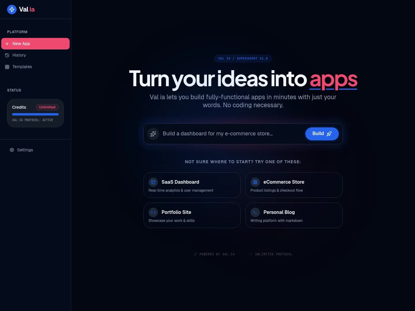 Val ia Web Clone