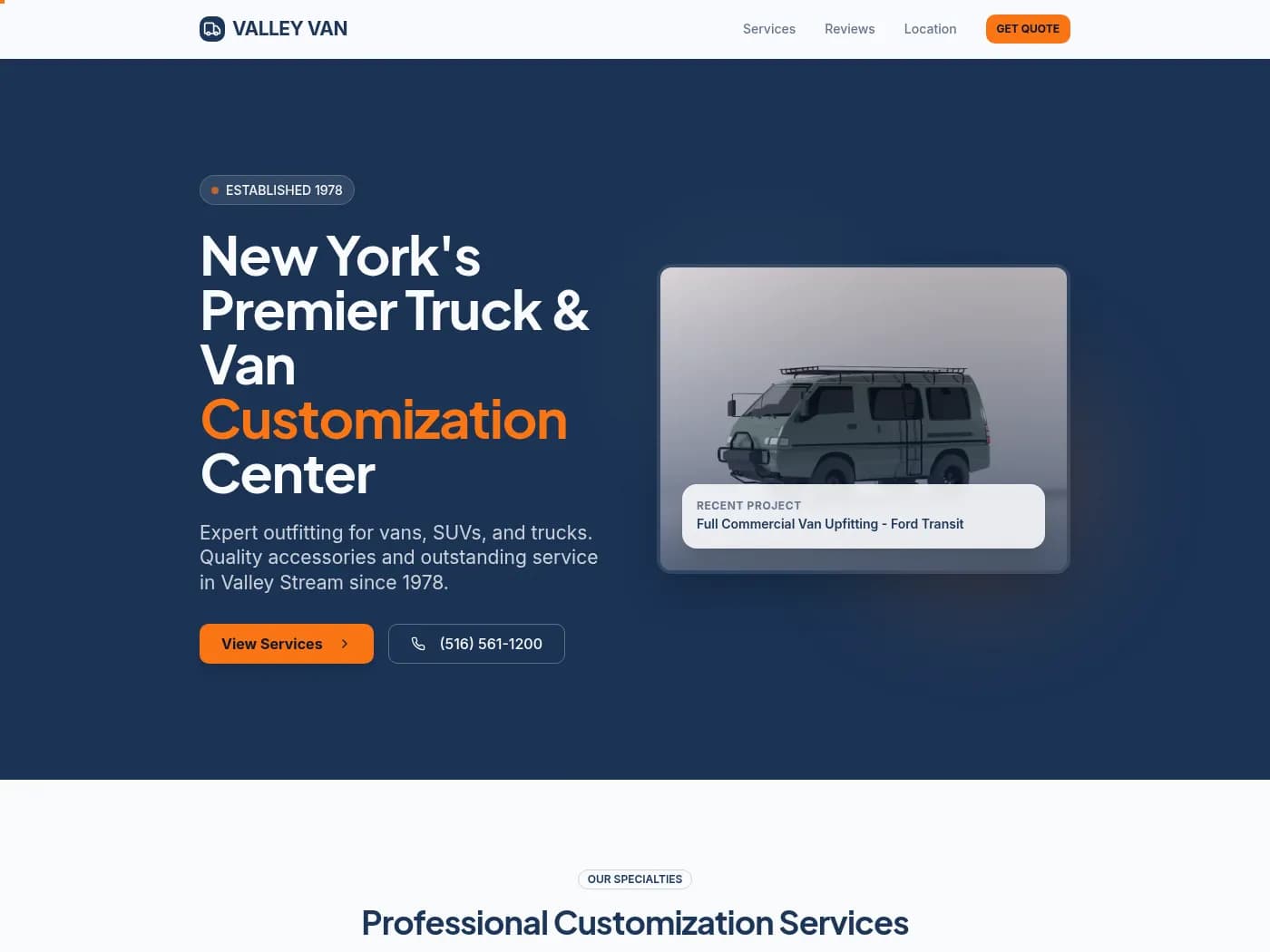 Valley Van Storefront