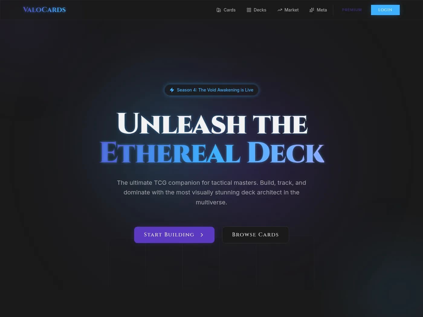 ValoCards Epic Web UI