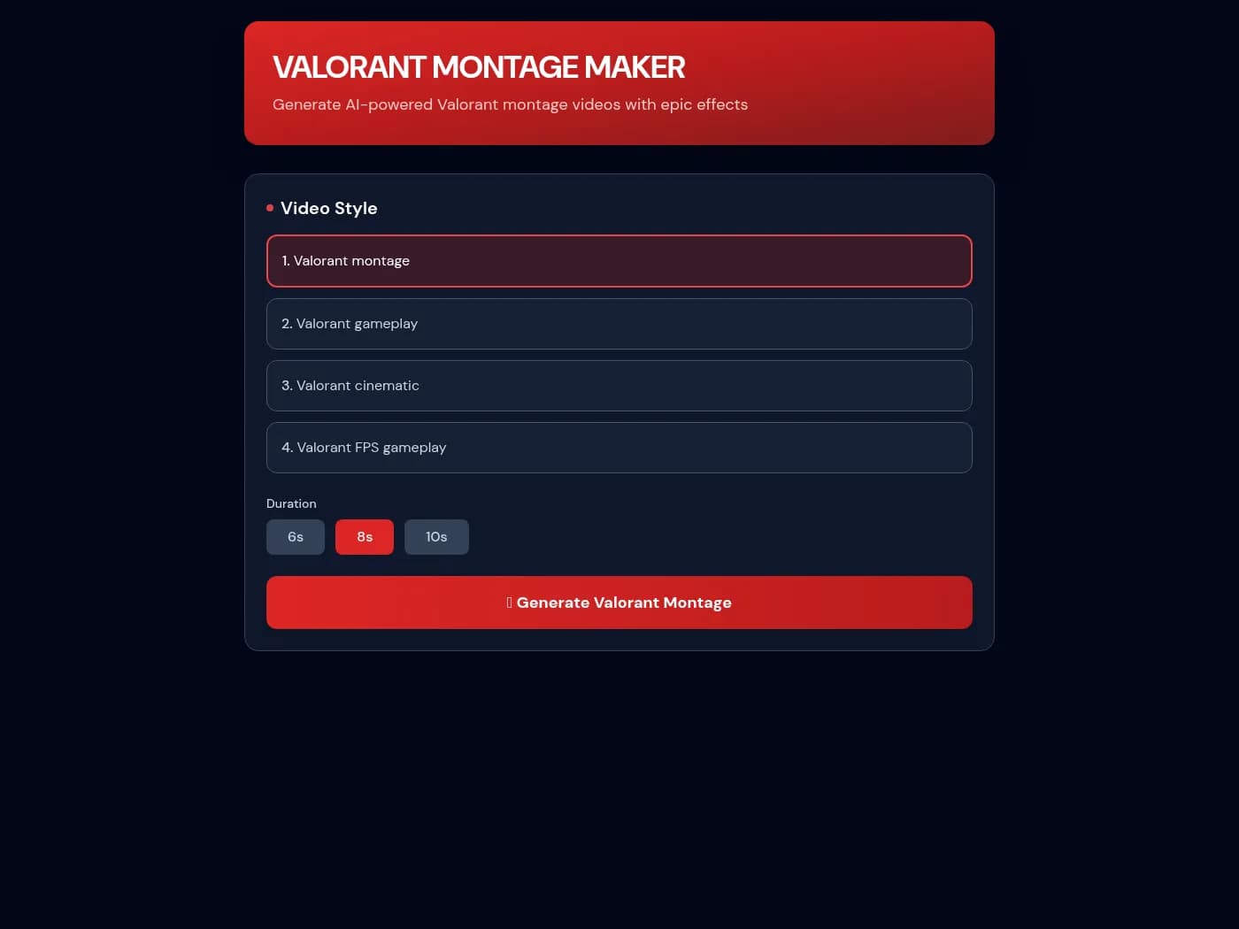 Valorant Montage Maker