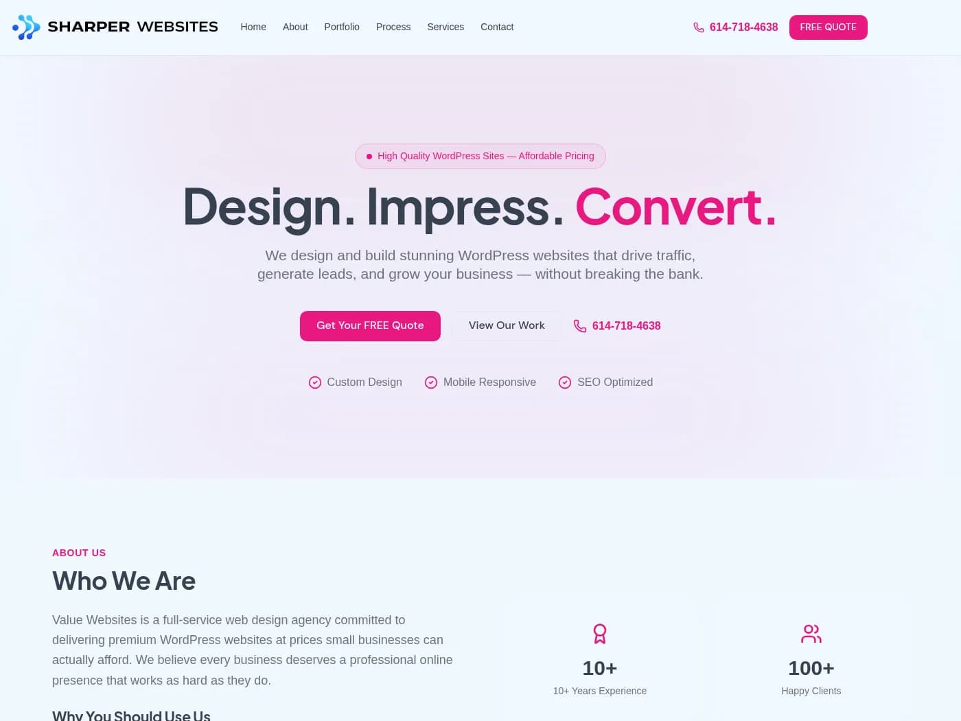 Value Websites Landing