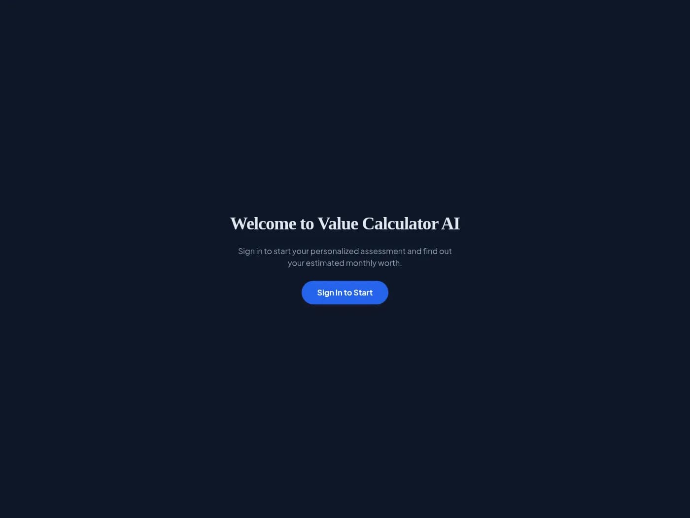 ValueCalc AI Estimator