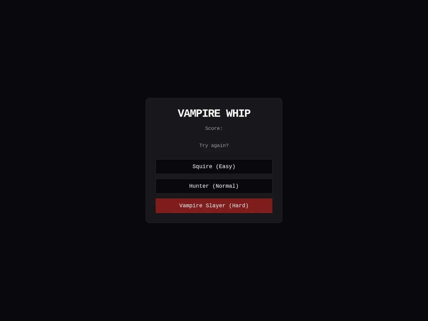 Vampire Whip Platformer