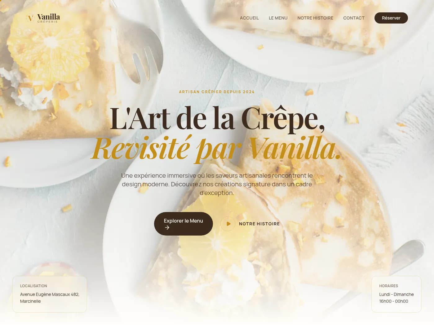 Vanilla Crêperie Vitrine