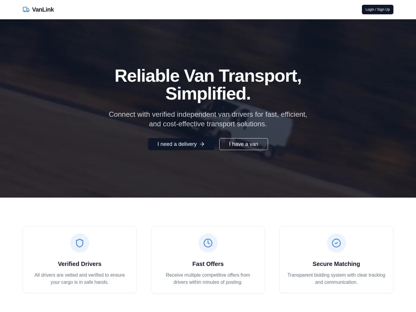 VanLink Transport App