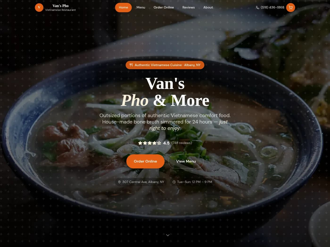 Van's Pho Online