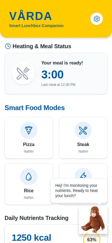 Vårda Smart Lunchbox App