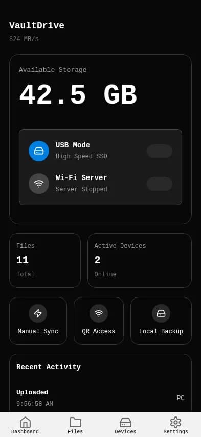 VaultDrive Mobile Hub