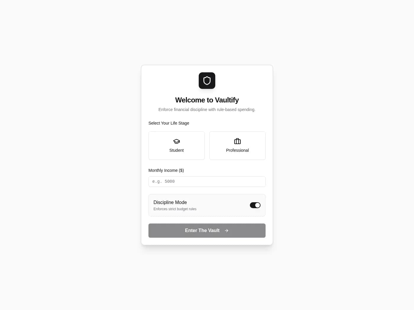 Vaultify Discipline Finance