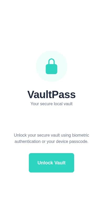 VaultPass Local Password Manager