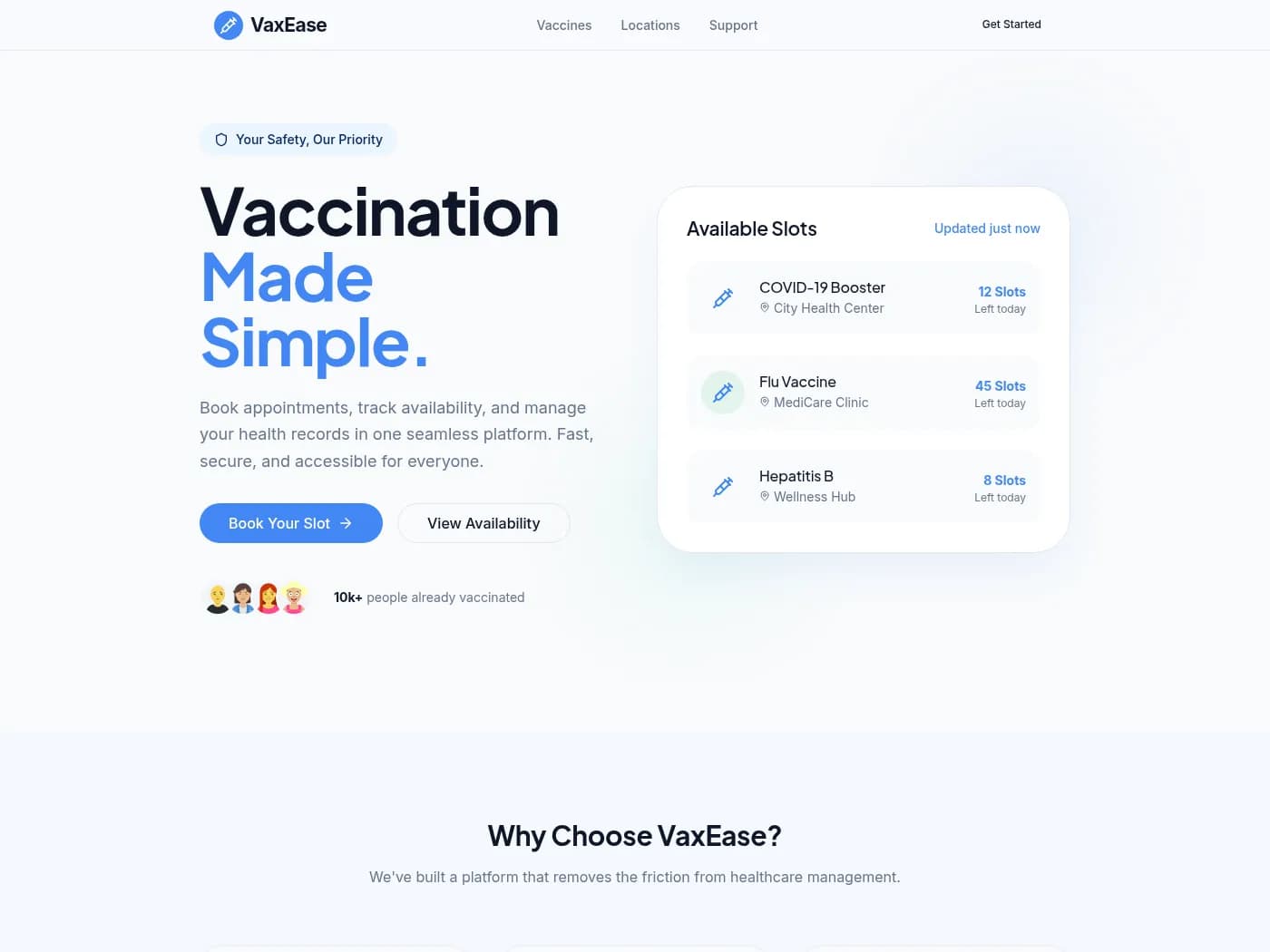VaxEase Platform