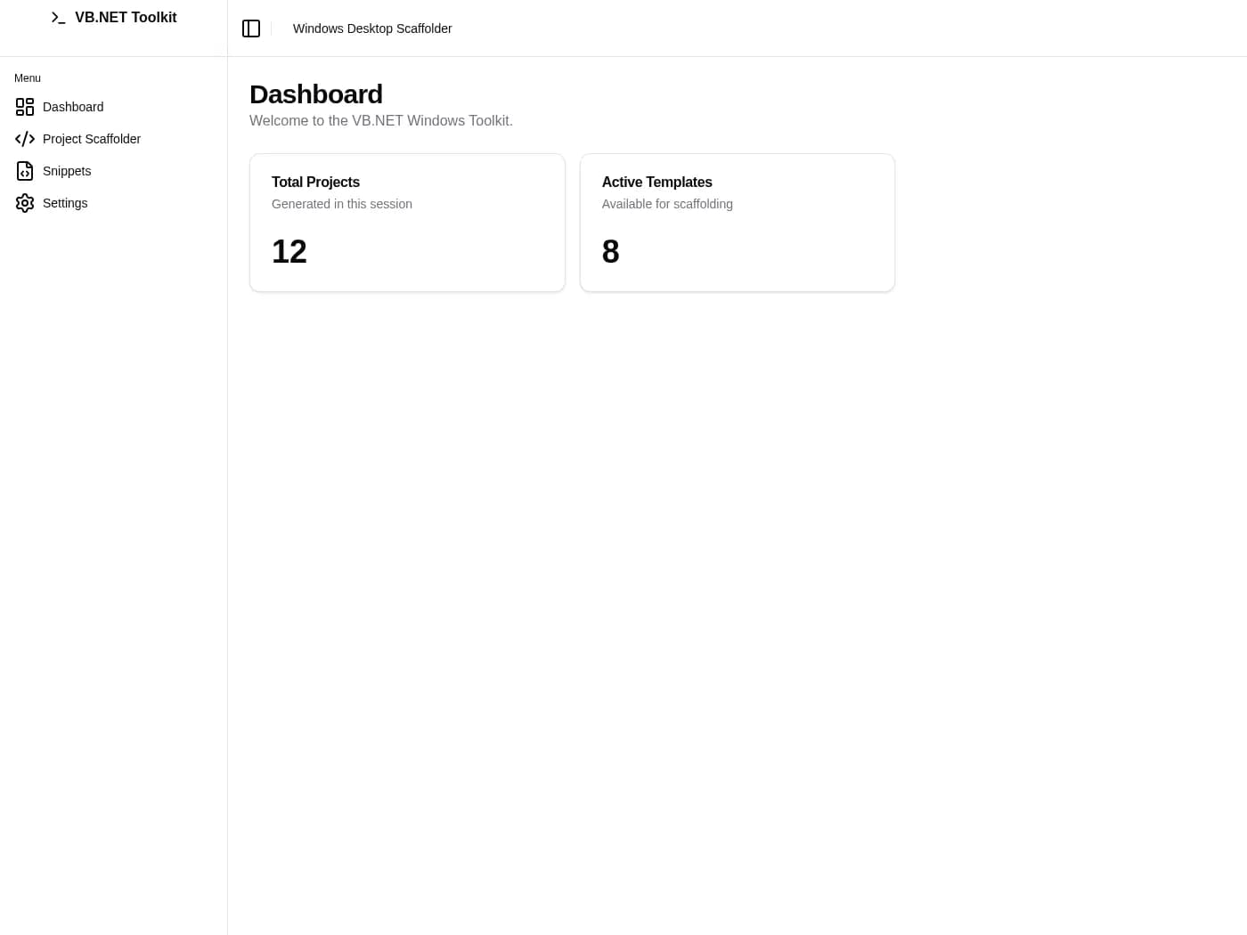 VB.NET Windows Toolkit