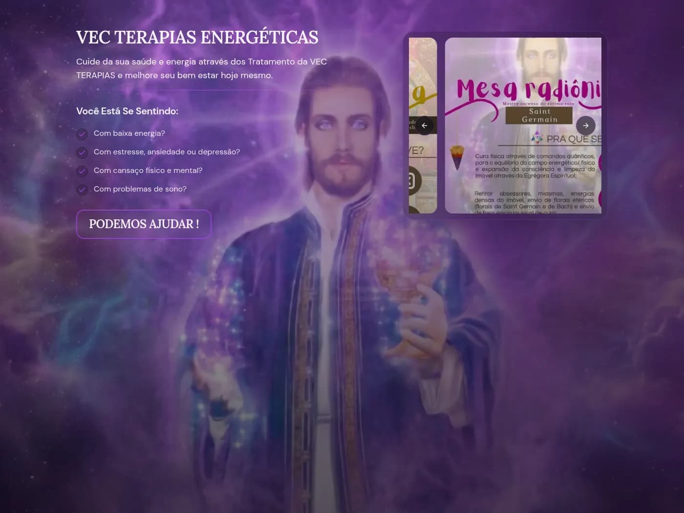 VEC Terapias Landing Page