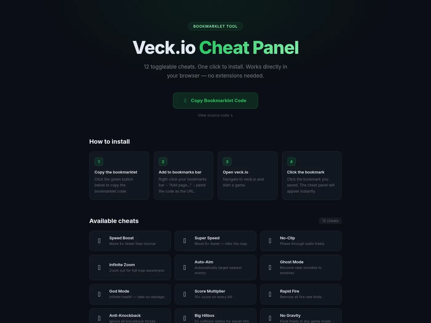 Veck.io Cheat Toggle