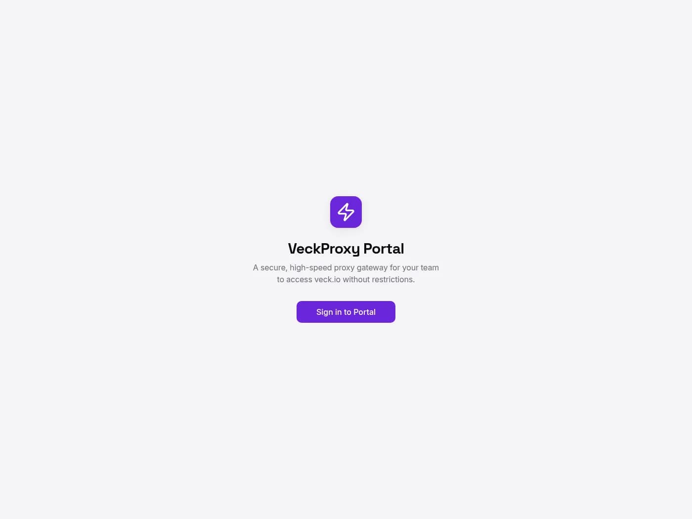 VeckProxy Portal