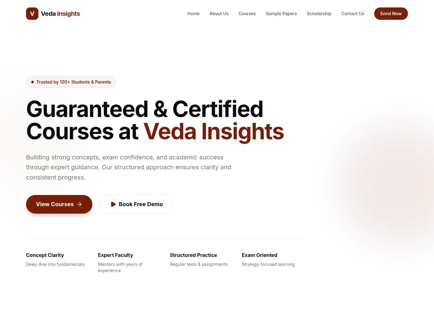 Veda Insights Landing