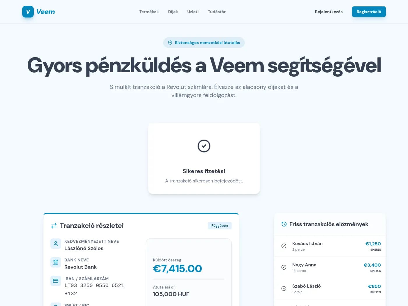 Veem to Revolut Landing