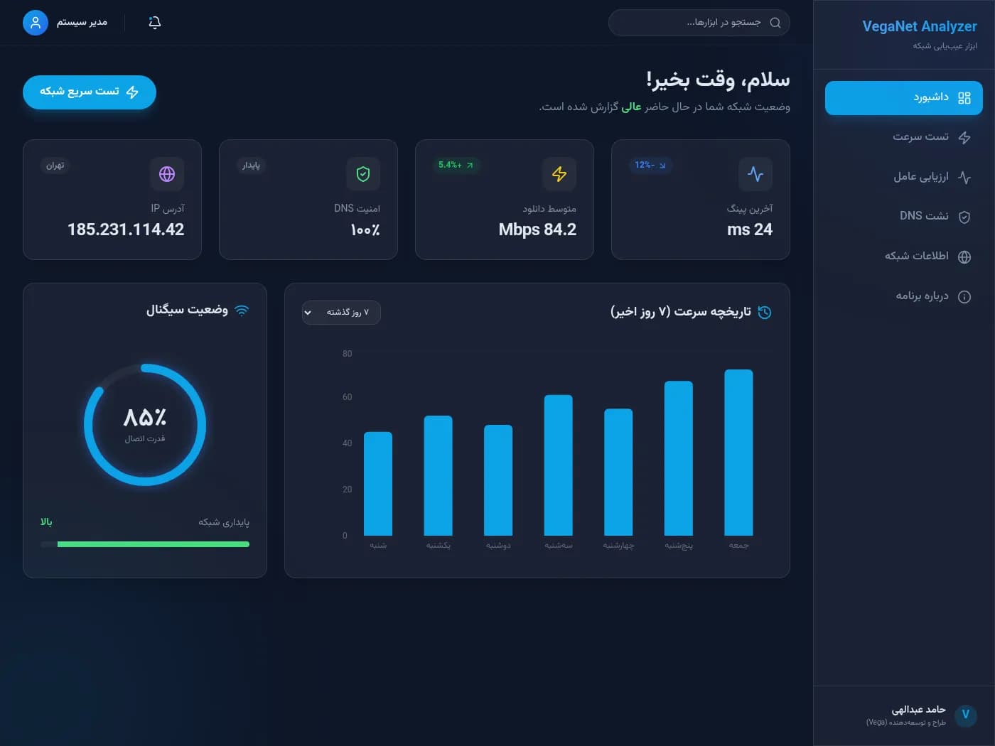 VegaNet Analyzer