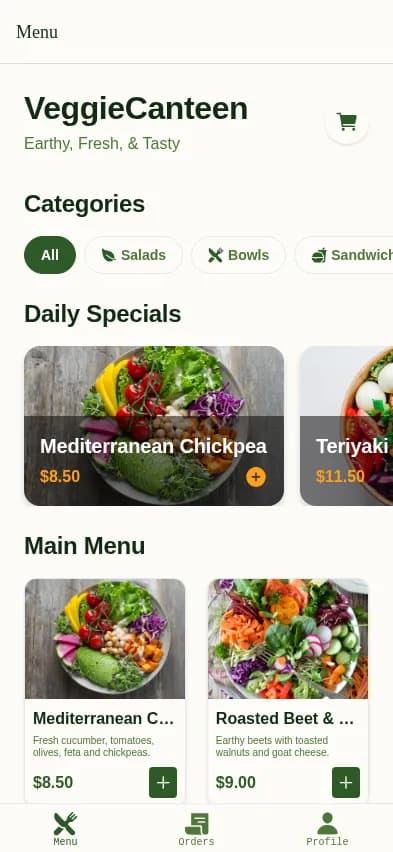 VeggieCanteen Portal