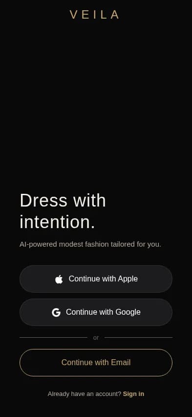 Veila AI Fashion App