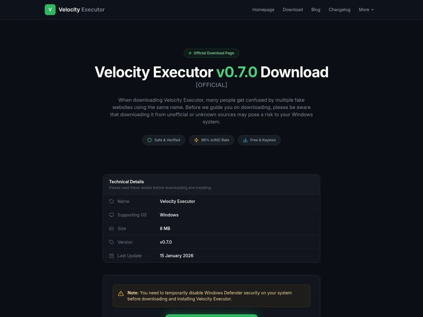 Velocity Executor Mirror