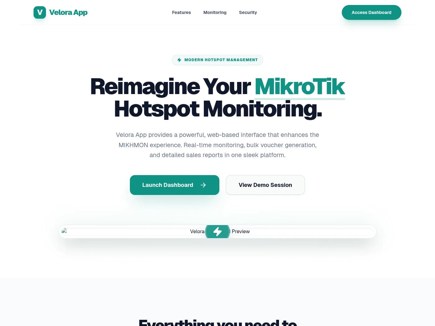 Velora Hotspot Monitor