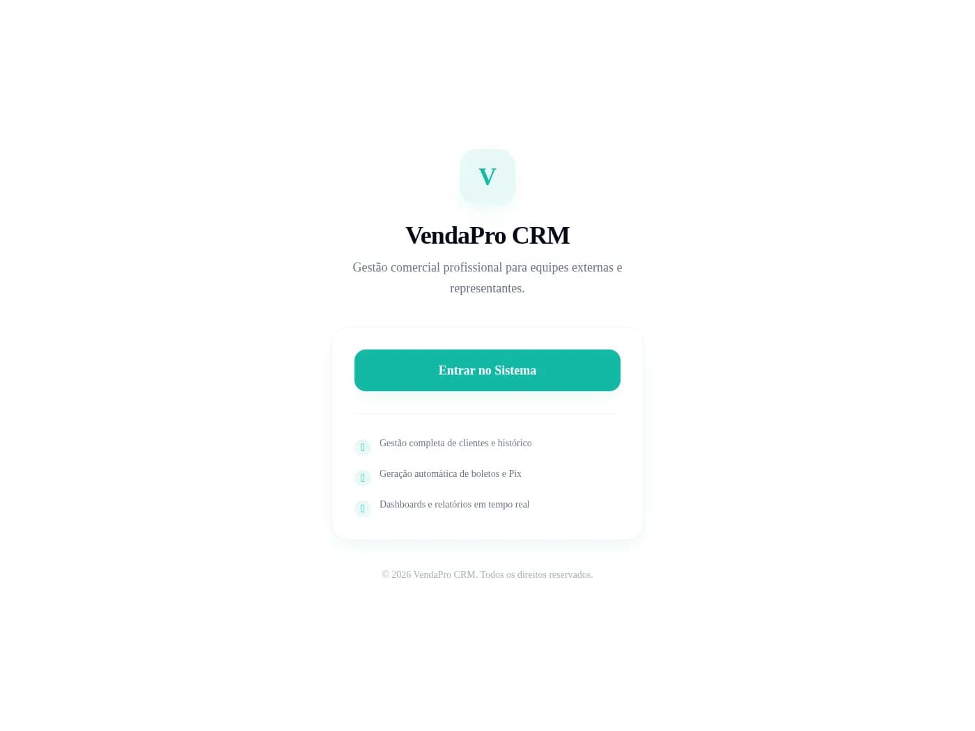 VendaPro CRM