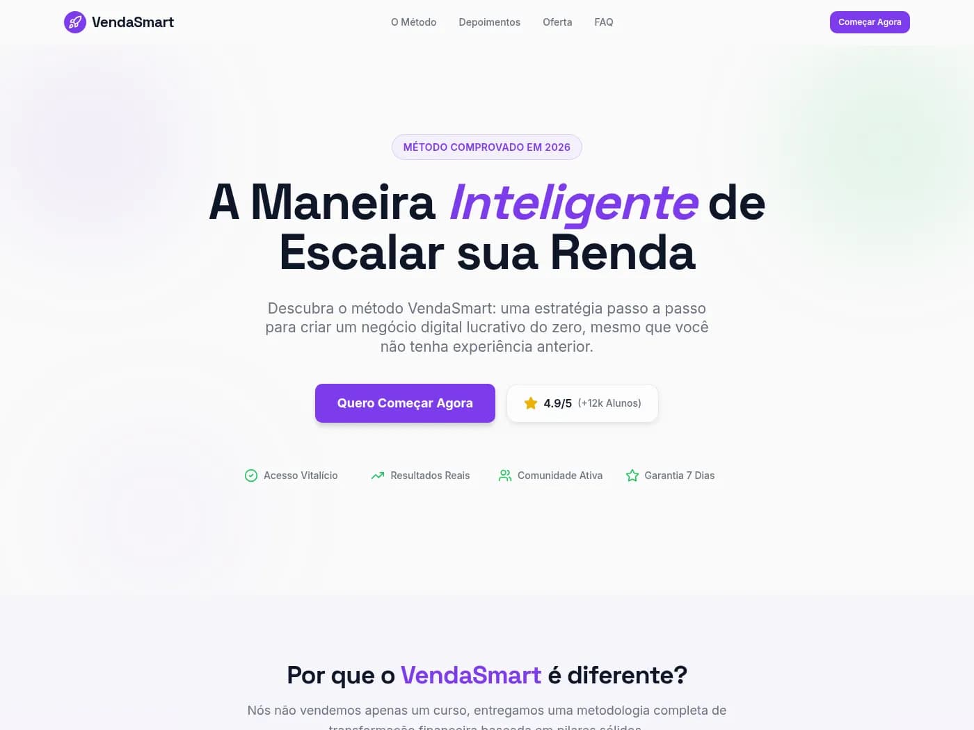 VendaSmart Landing Page
