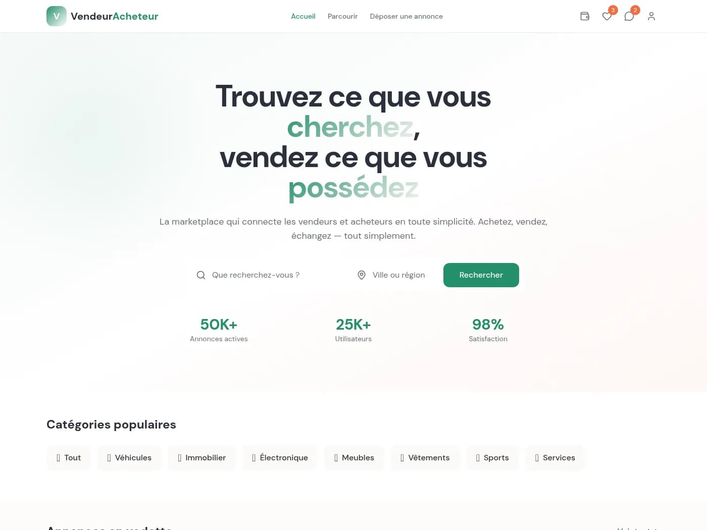 Vendeur Acheteur Connect