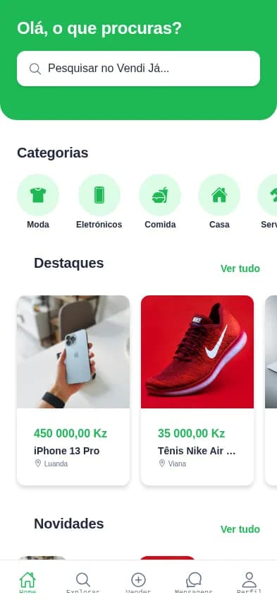 Vendi Já Angola App