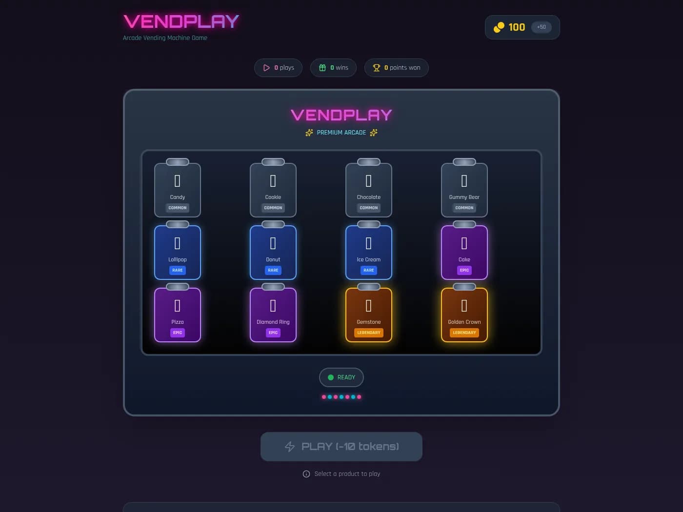 VendPlay Game App