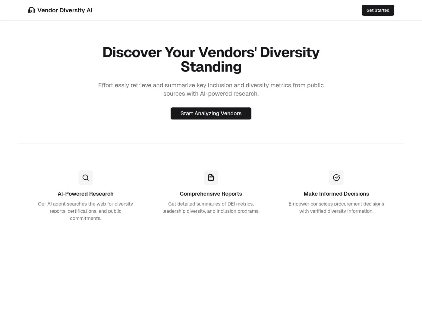 Vendor Diversity AI