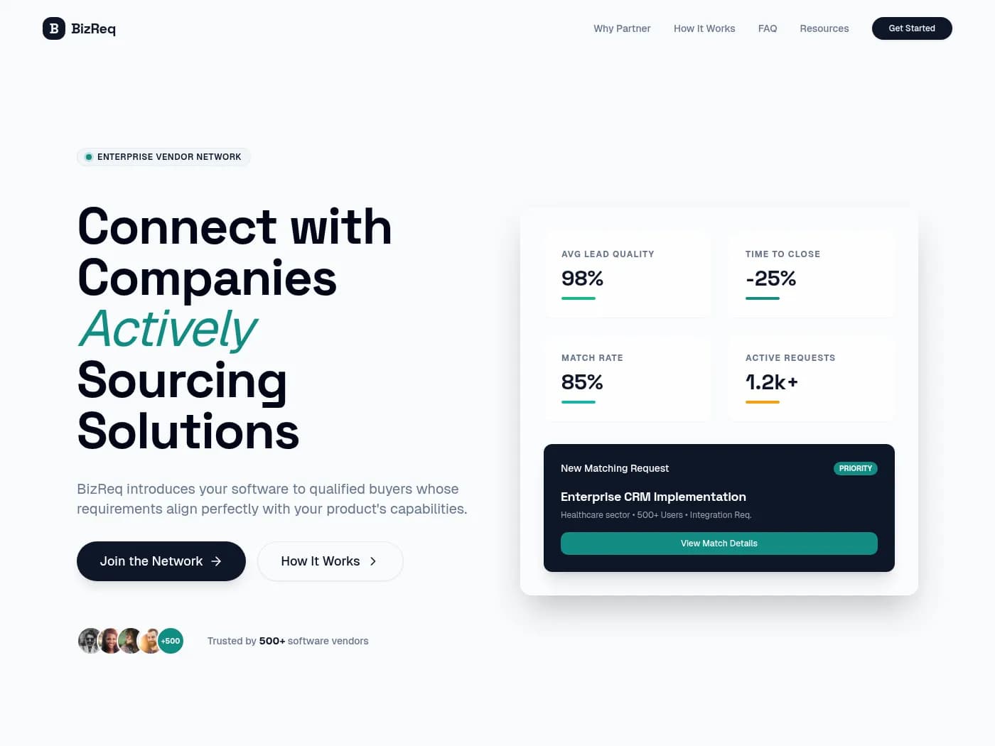 Vendor Portal Landing