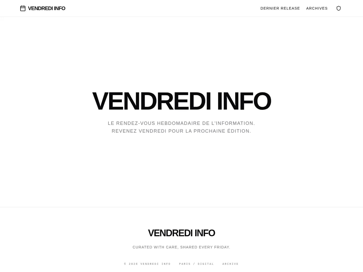 Vendredi Info App
