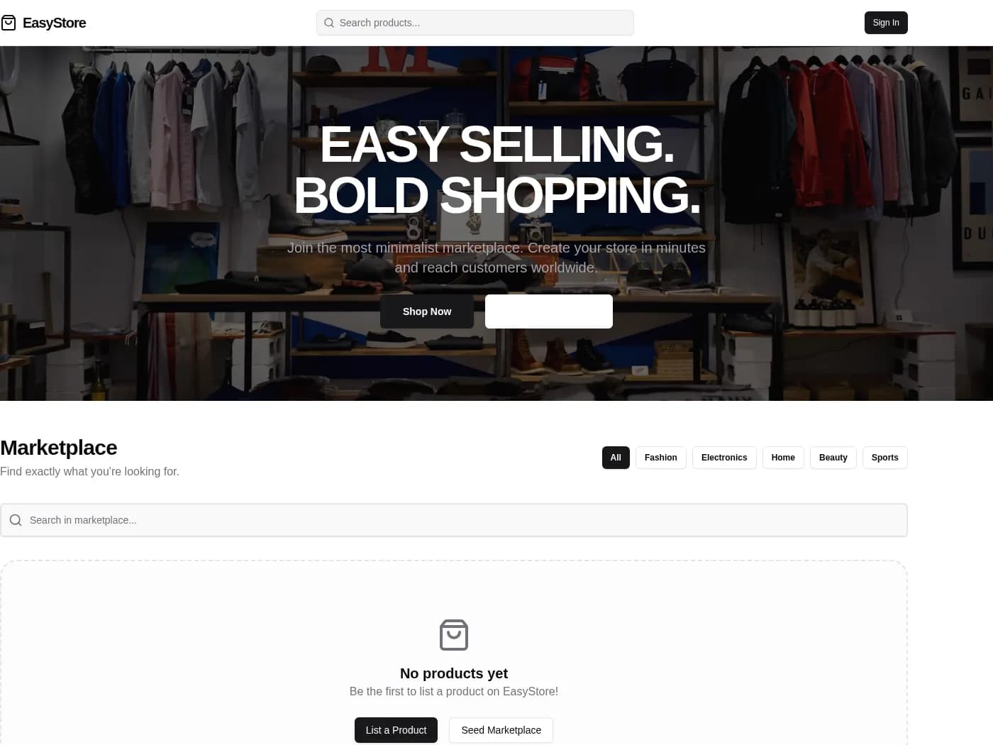 EasyStore Plateforme