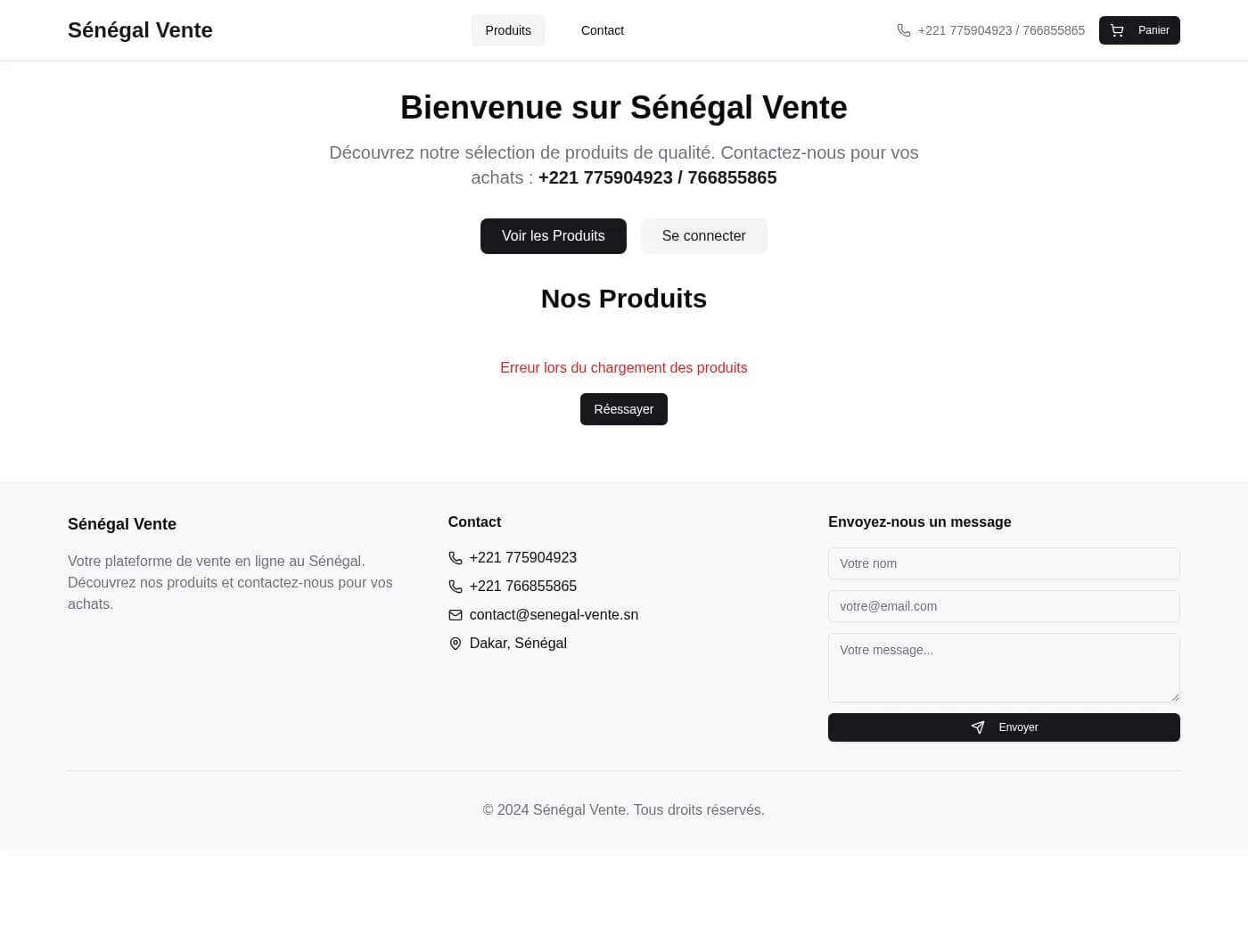 Sénégal Vente Site