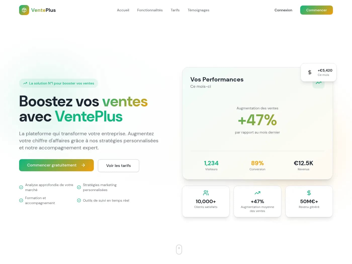 VentePlus Abonnement Site