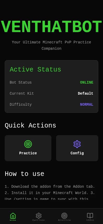 VenthatBot Practice Helper