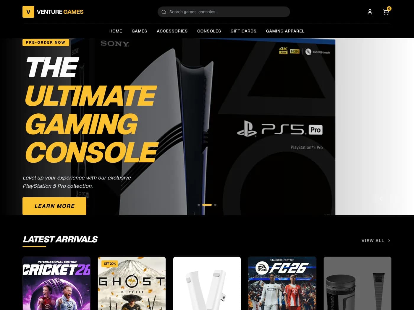 Venture Games Clone
