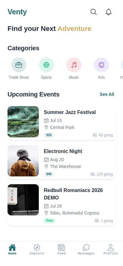 Venty Event Explorer