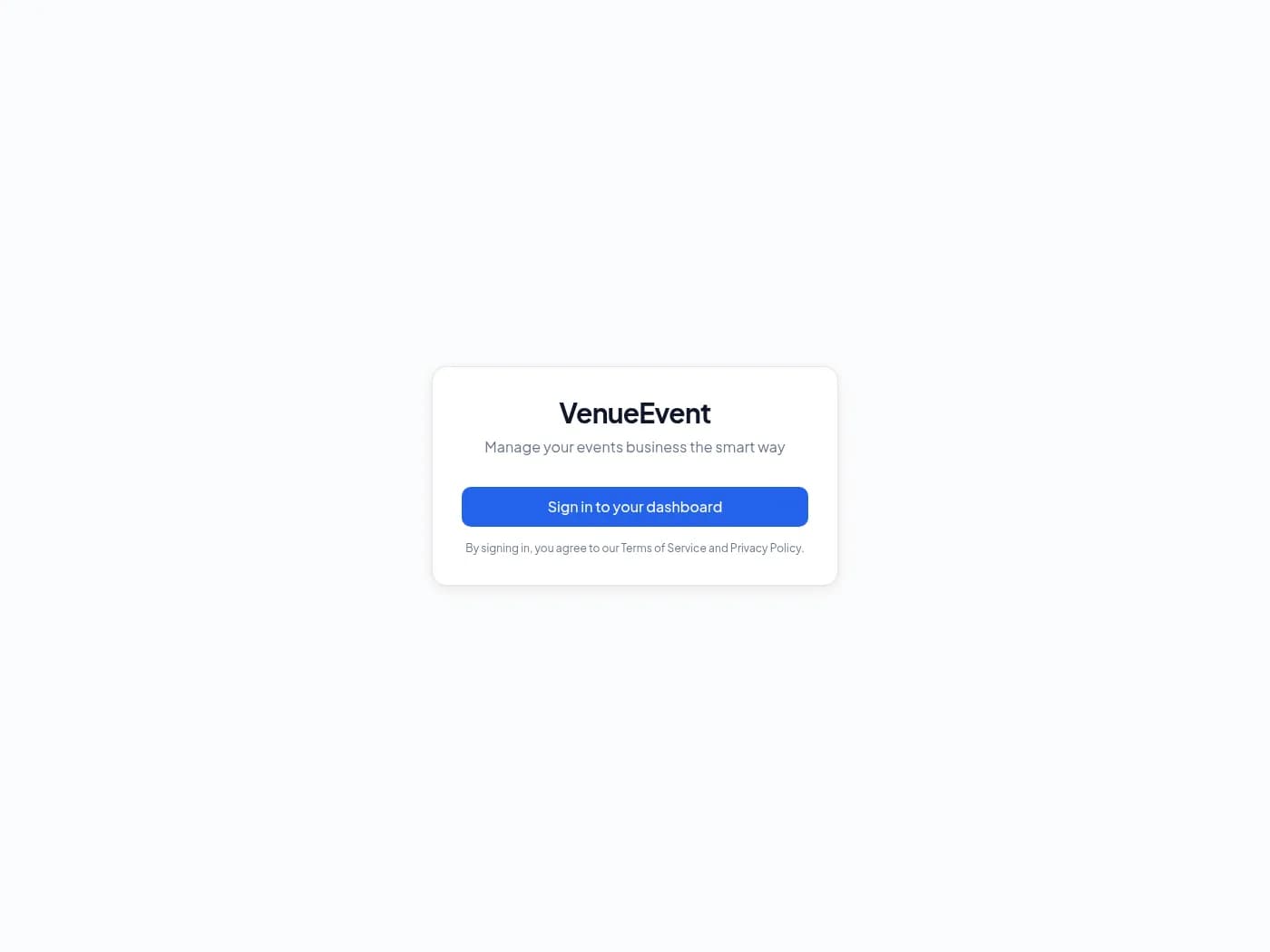 VenueEvent Platform