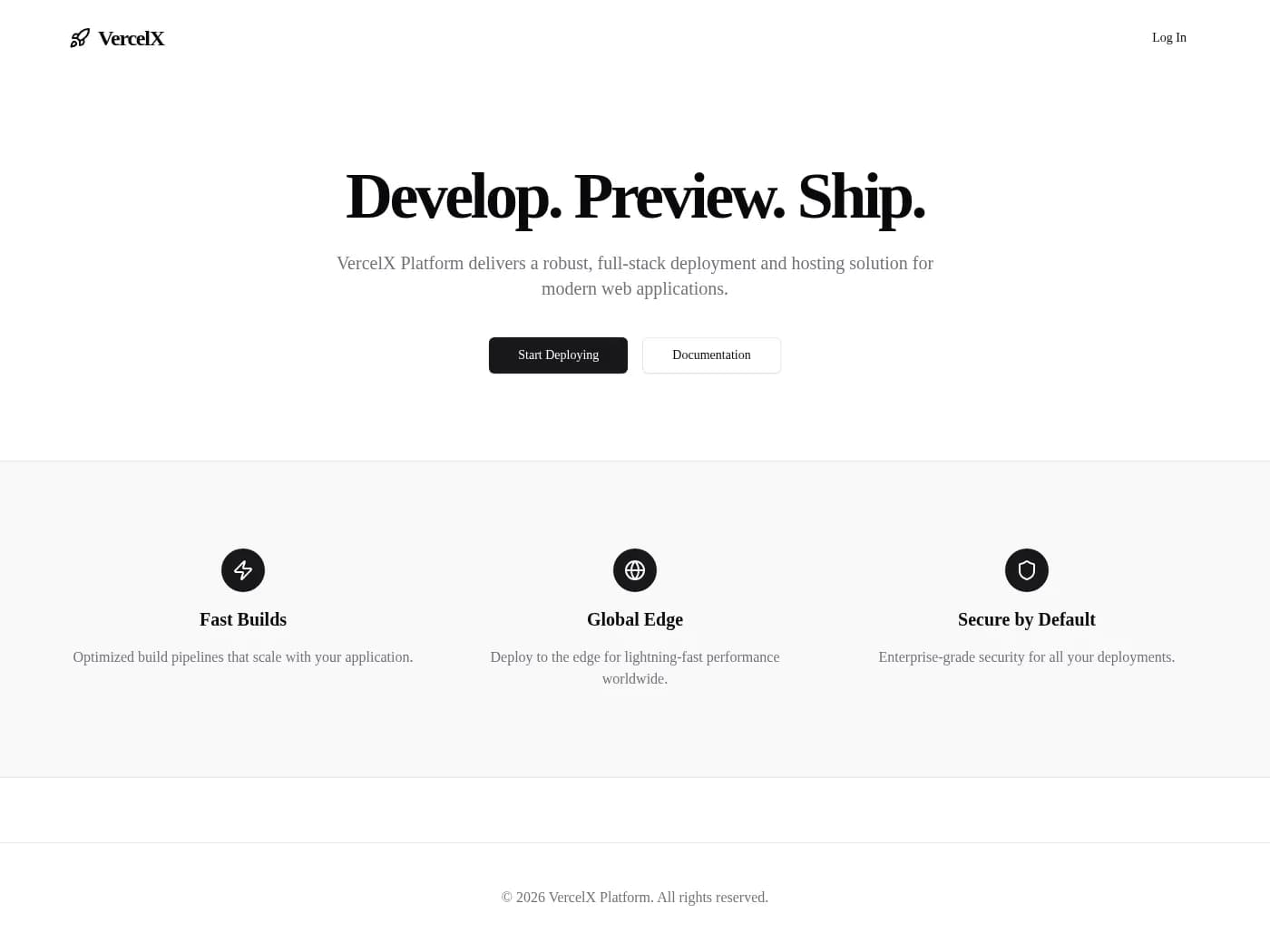 VercelX Platform