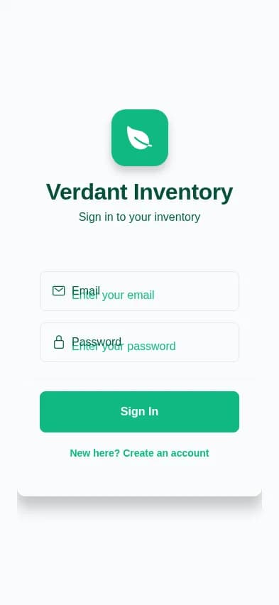 Verdant Inventory App