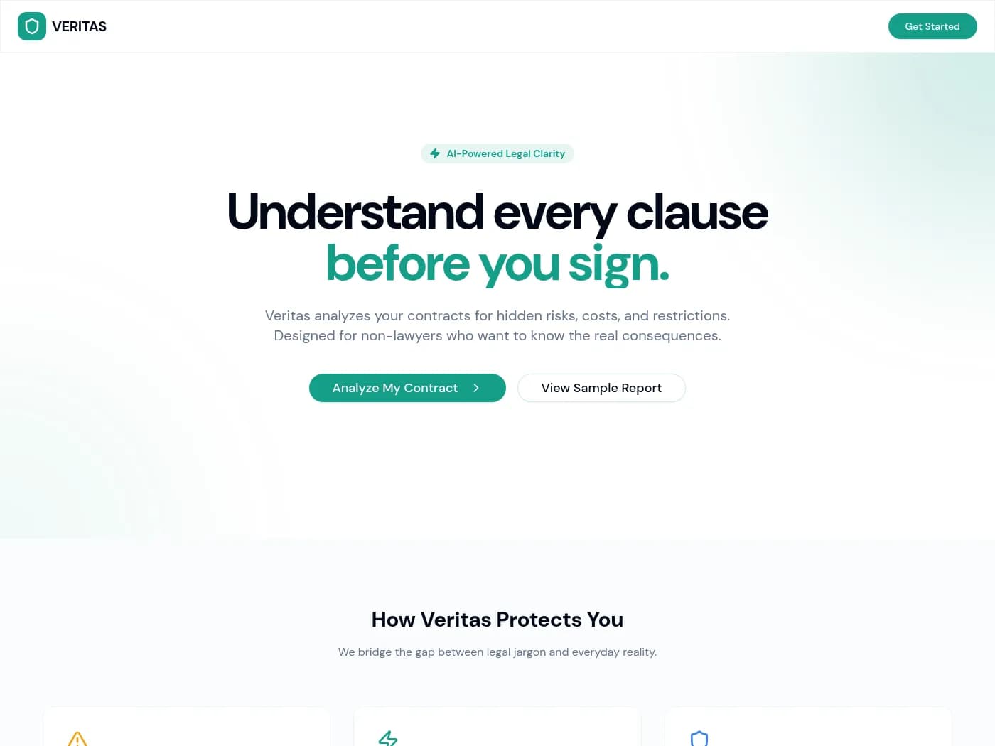 Veritas Contract Analyzer