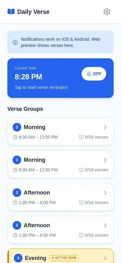 Verse Reminder App