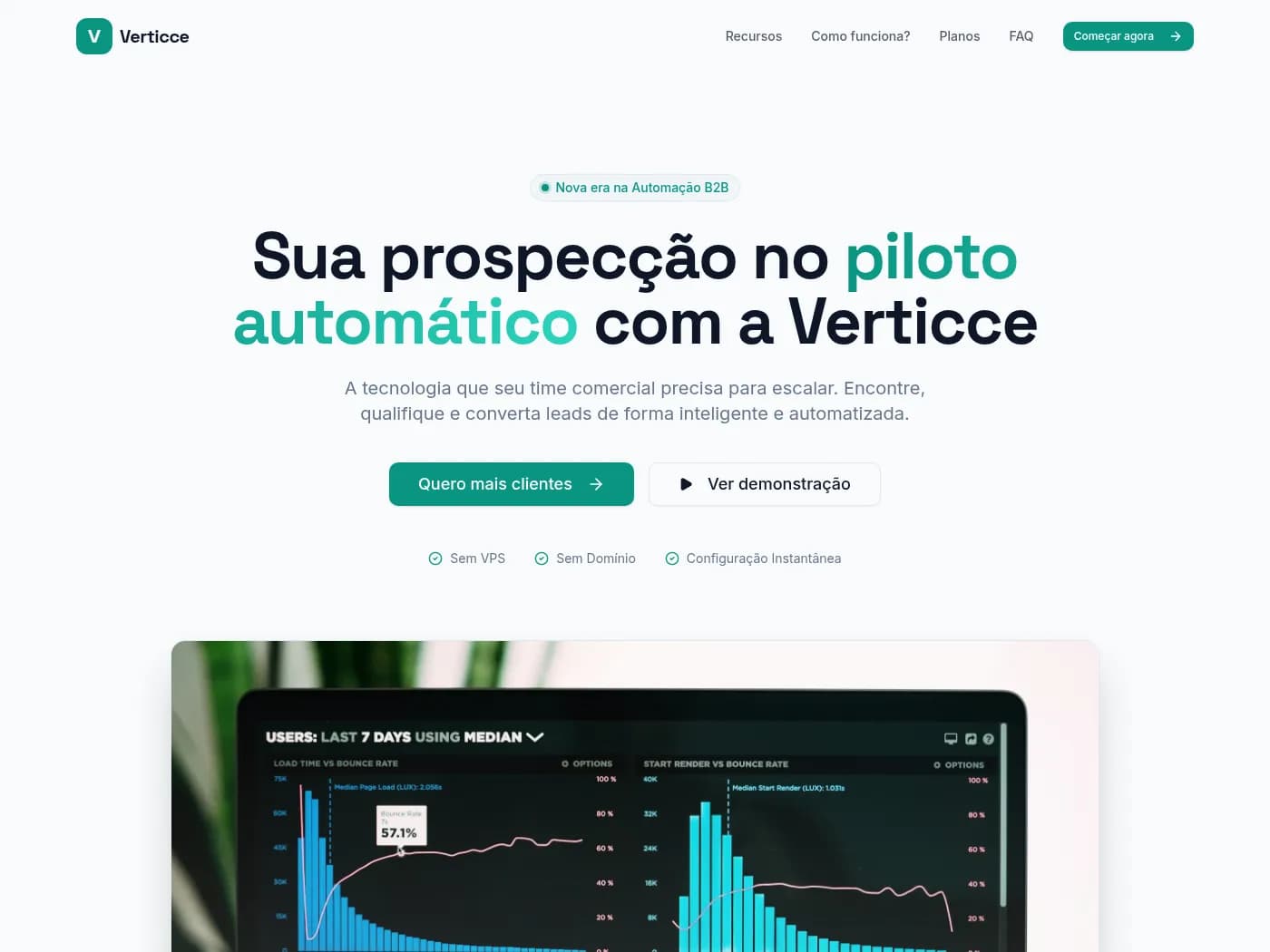 Verticce Landing Page