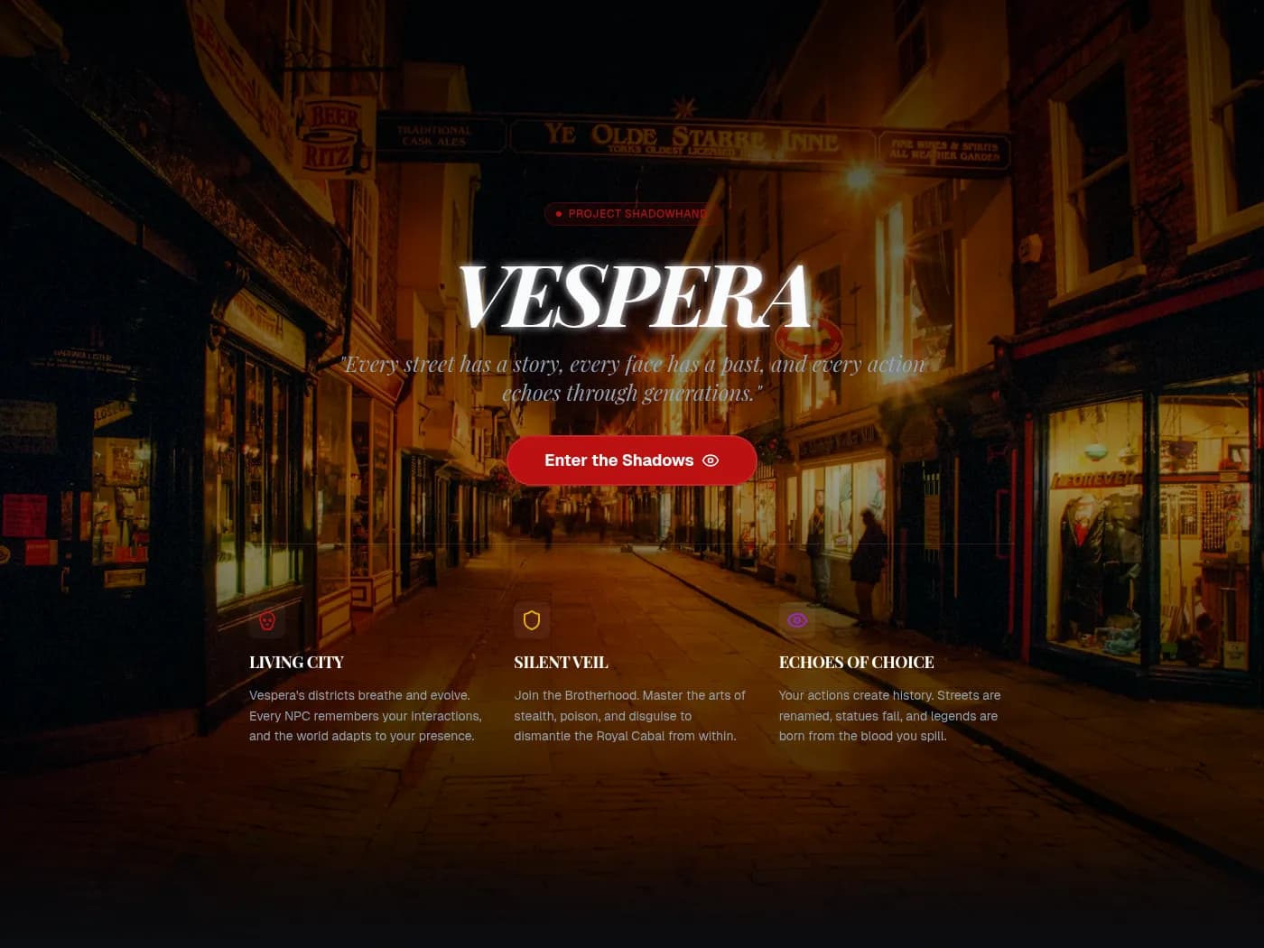 Vespera: Living City Assassin RPG